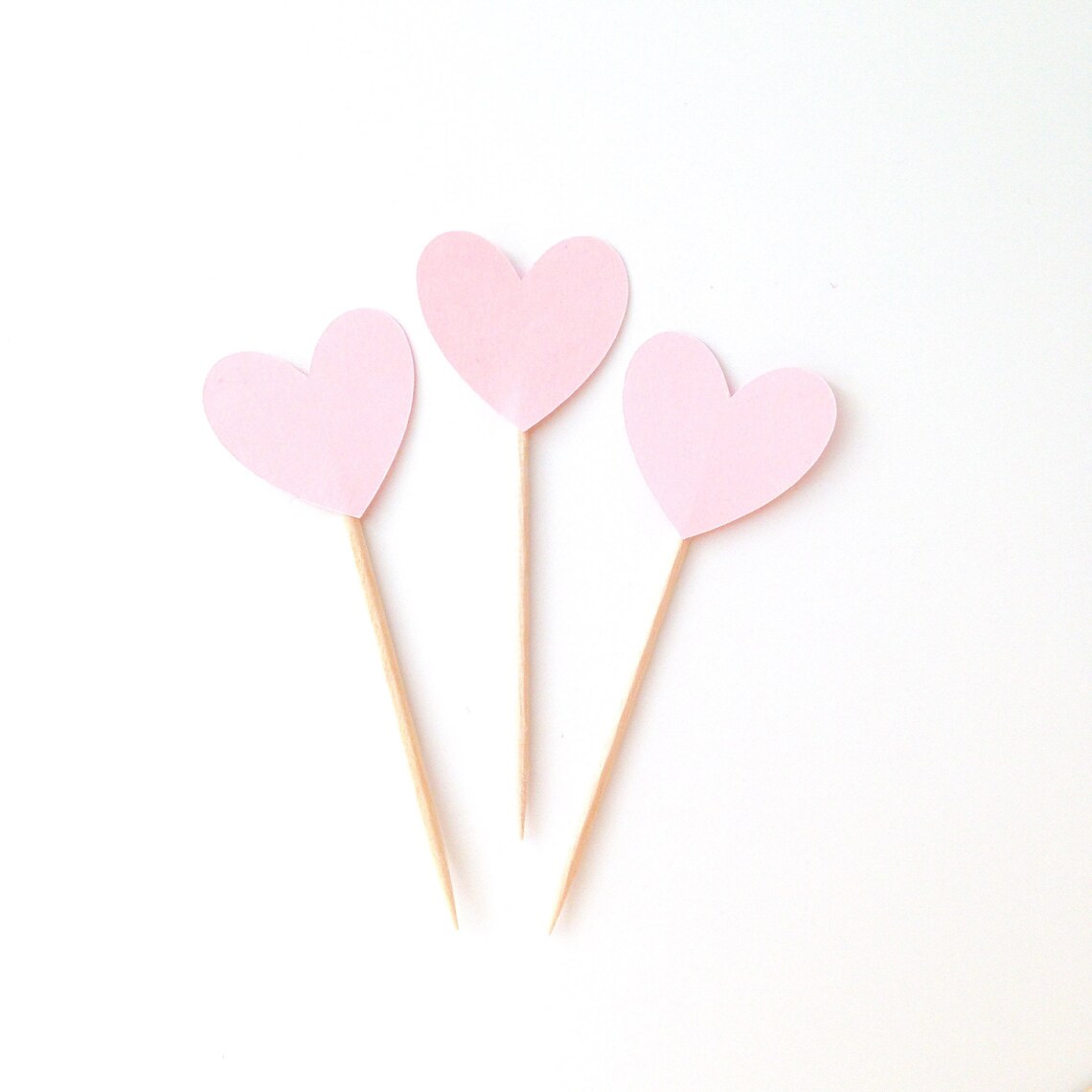 24 Mini Heart Cupcake Toppers Food Labels Wedding Labels | Etsy