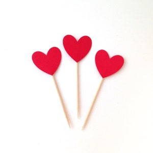 24 Mini Heart Cupcake Toppers Food Labels Wedding Labels Wedding Food ...
