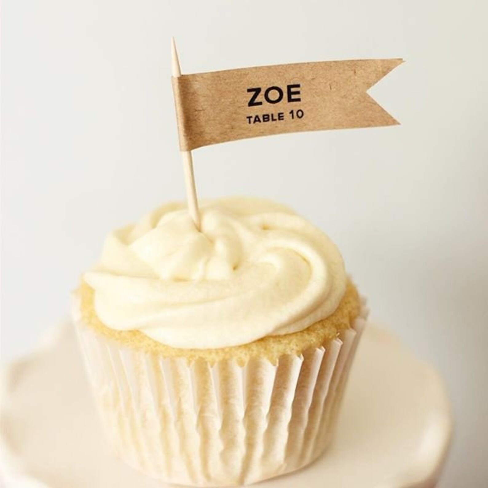 12 Cupcake Topper With Custom Text Flags Food Labels | Etsy