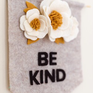 Be Kind Felt Flower Banner Pennant Flag Nursery Wall Hanging Decor - Etsy