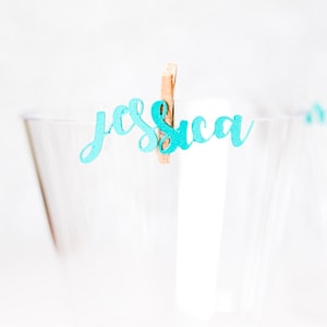 12 Drink Clips for Party Cups & Drinks | Custom Name Labels for Drink ...