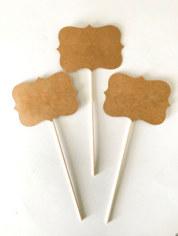 Blank Food Label Pie Label Picks Custom Flavor Dessert - Etsy