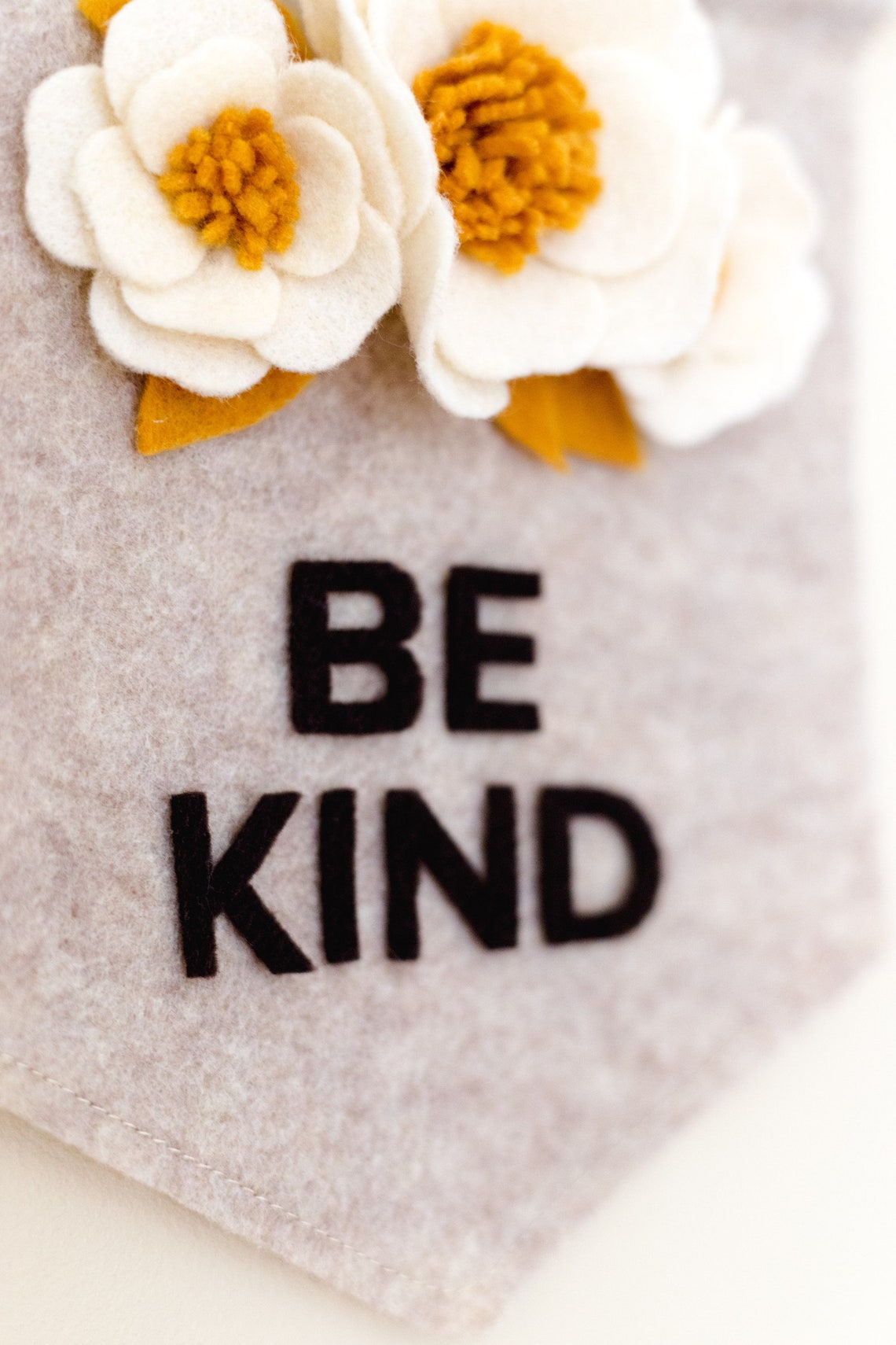 Be Kind Felt Flower Banner Pennant Flag Nursery Wall Hanging | Etsy