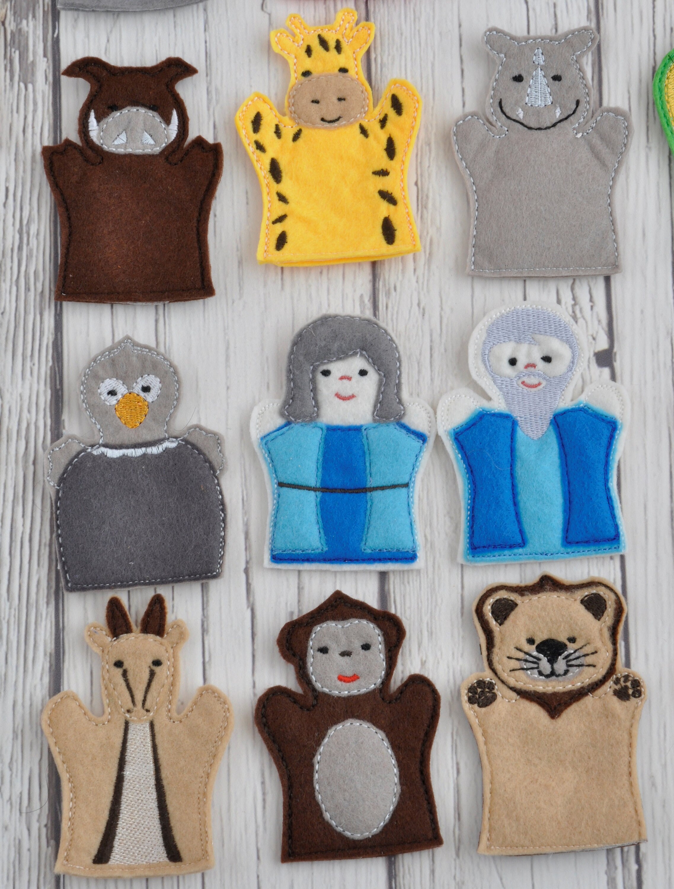Noah's Ark Finger Puppets Quite Time play Bible Story | Etsy