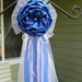 Royal Blue Pew Bows, Chair Bows, White Wedding Church Aisle Decorations ...