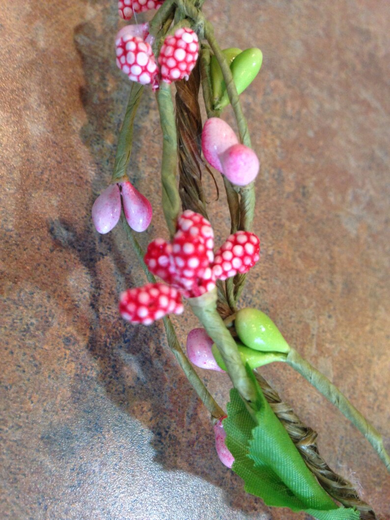 SALE Rustic Blush Pink Pip Berry Floral Crown Halo Flower Girl ...