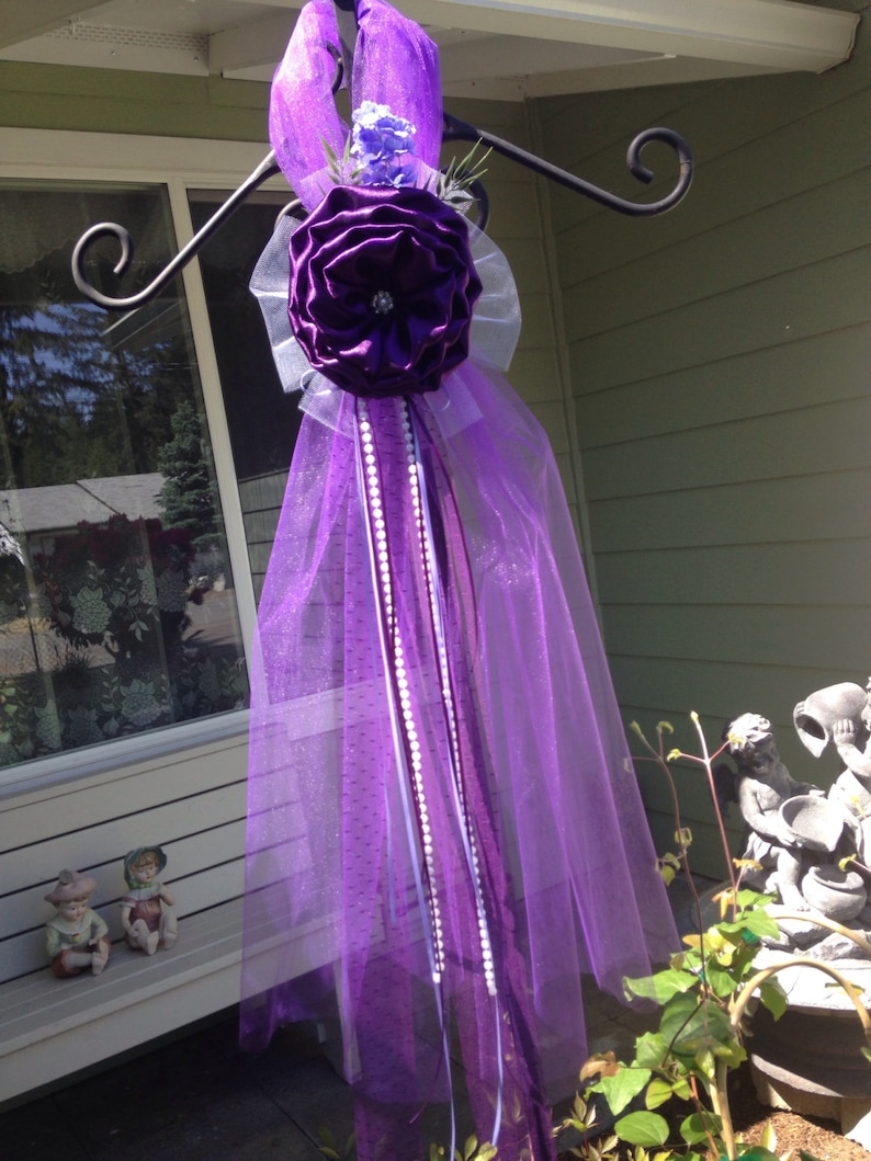 Plum Pew Bows, Chair Bows, Elegant Wedding Bows Pew Church Aisle ...