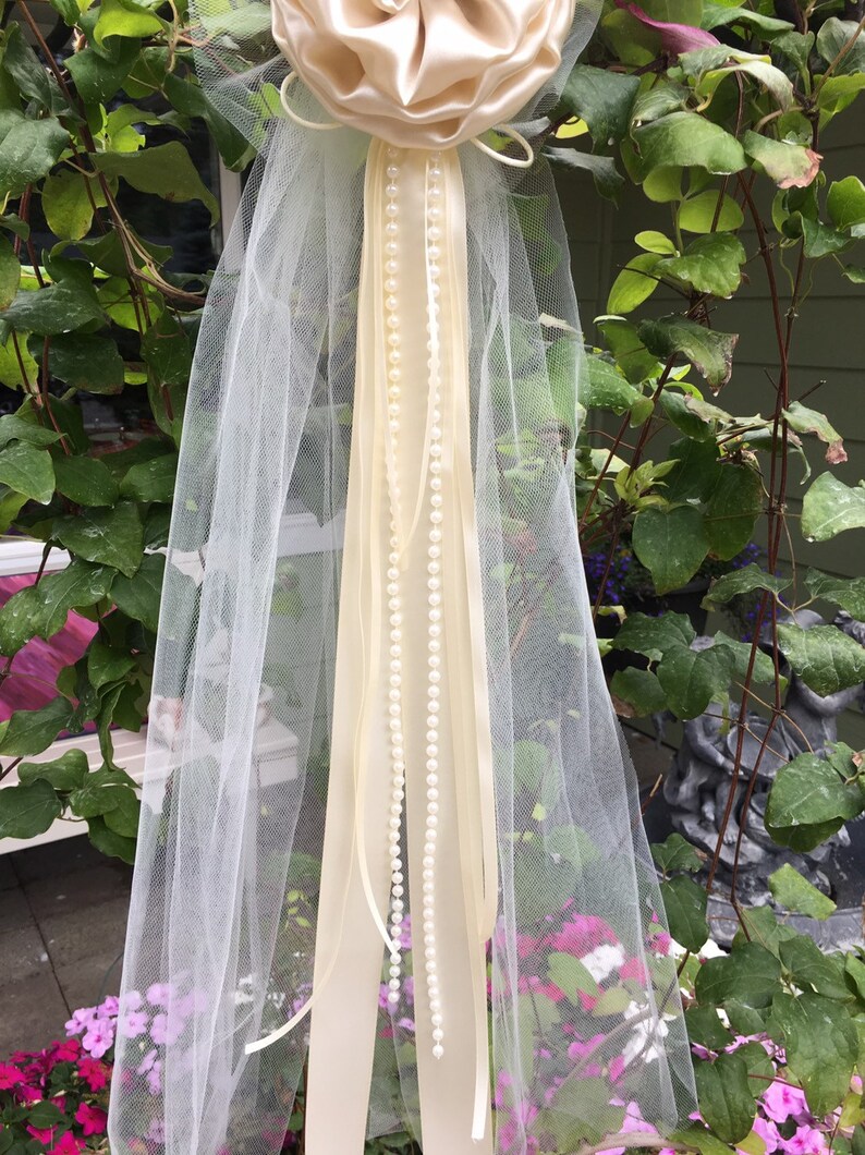 Set of 6 Ivory Pew Bows Chair Bows Any Colors Elegant - Etsy