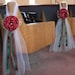 Royal Red Pew Bows Chair Bows Green Wedding Church Aisle - Etsy