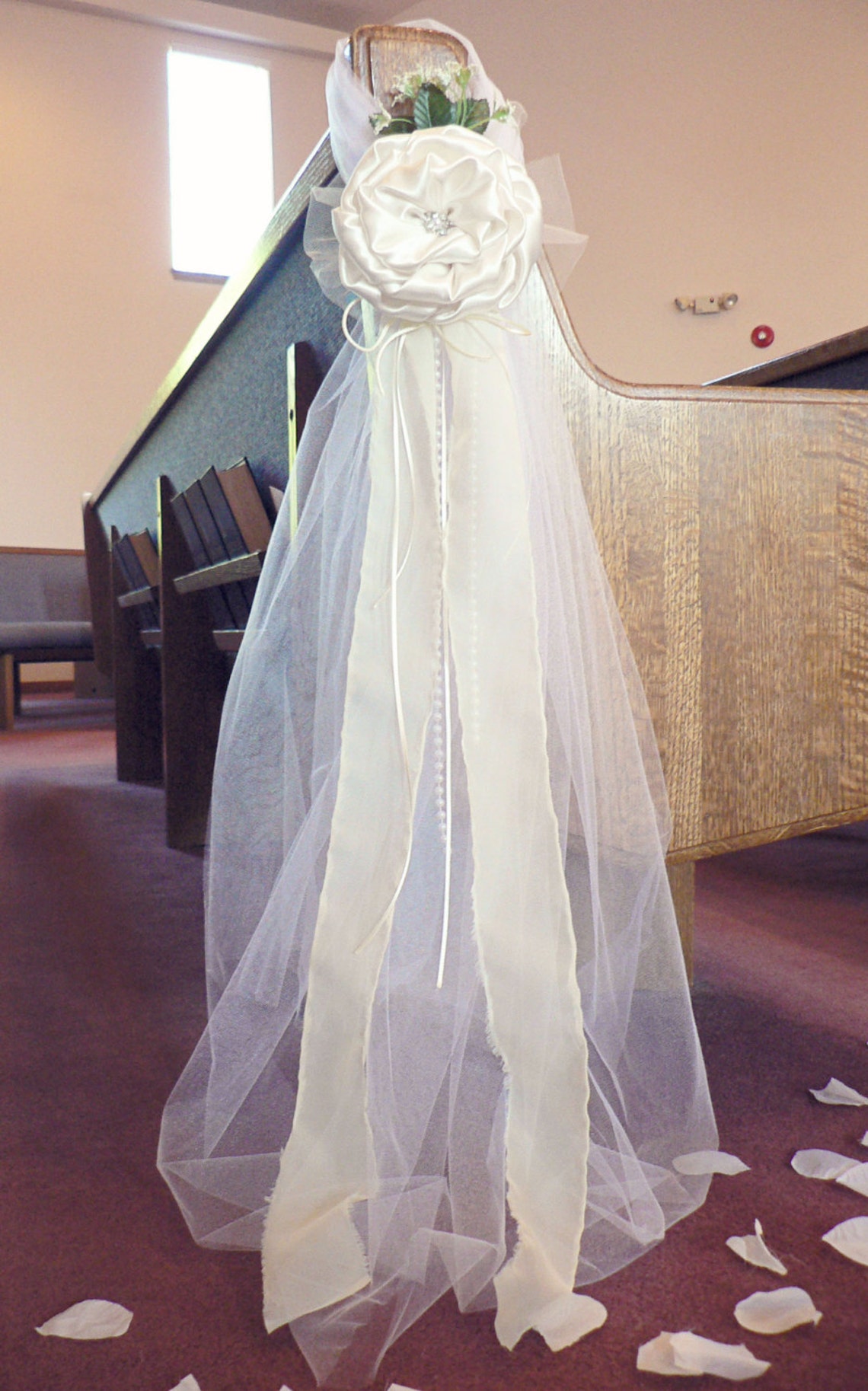 Set of 12 Ivory Pew Bows Chair Bows Elegant Wedding Bows - Etsy