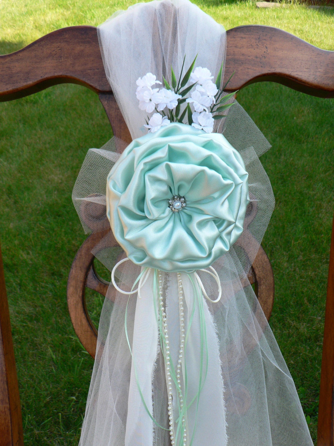 Mint Pew Bows Chair Bows Elegant Wedding Bows Church Aisle | Etsy