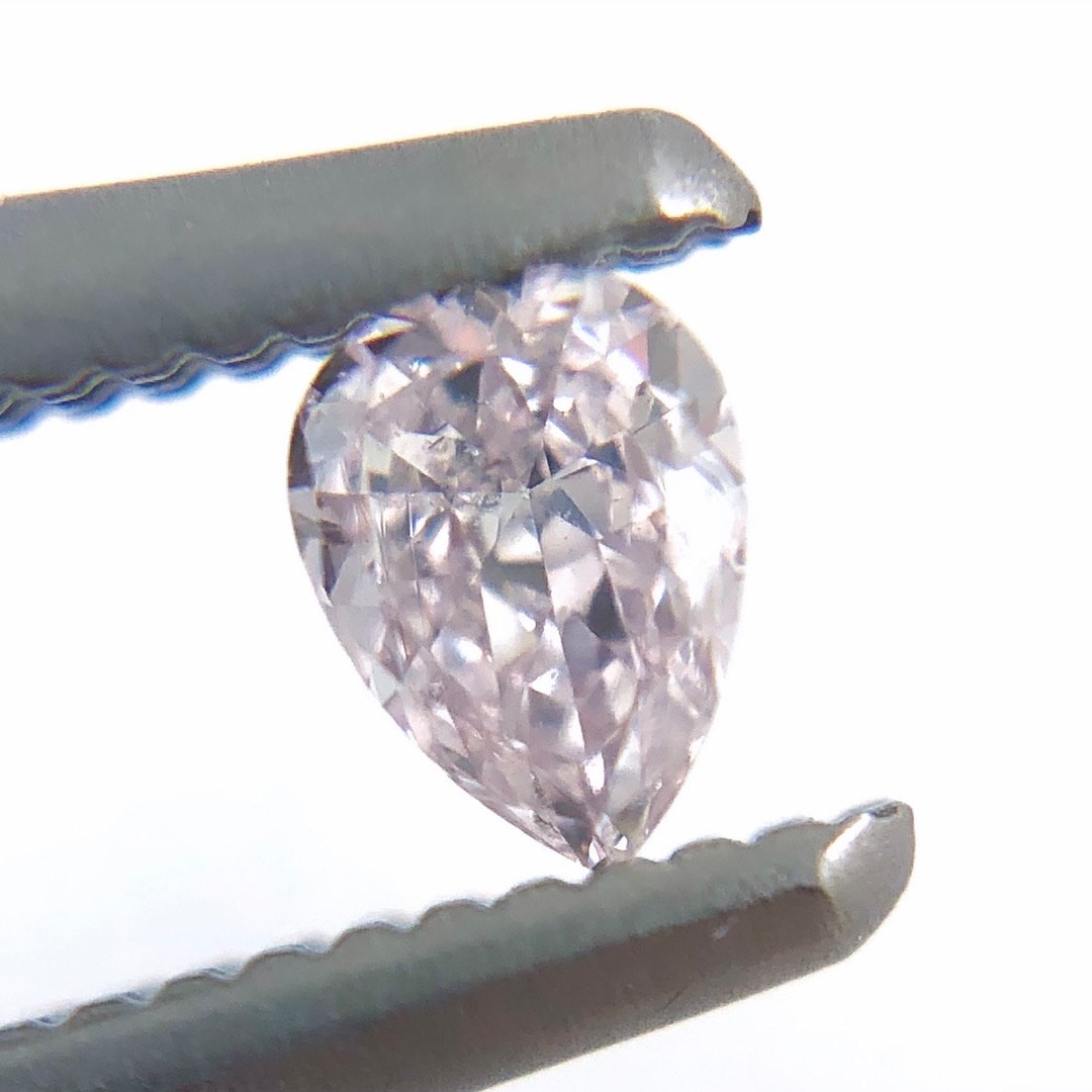 Natural Pale Pink Diamond 0.11ct Pear Cut Loose Gemtone Buy Loose or ...