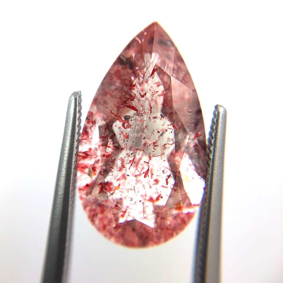 Lepidocrocite Quartz Pear Cut 4.60 Carats Loose Gemstone Buy Loose or ...