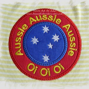 Aussie Aussie Aussie Oi Oi Oi Applique Machine Embroidery Design - Etsy ...