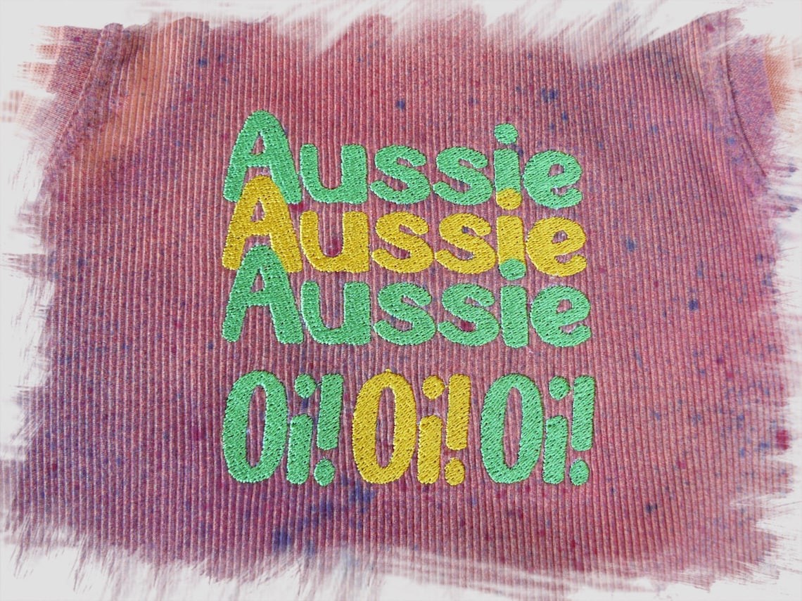 Aussie Aussie Aussie Oi Oi Oi Machine Embroidery Designs - Etsy