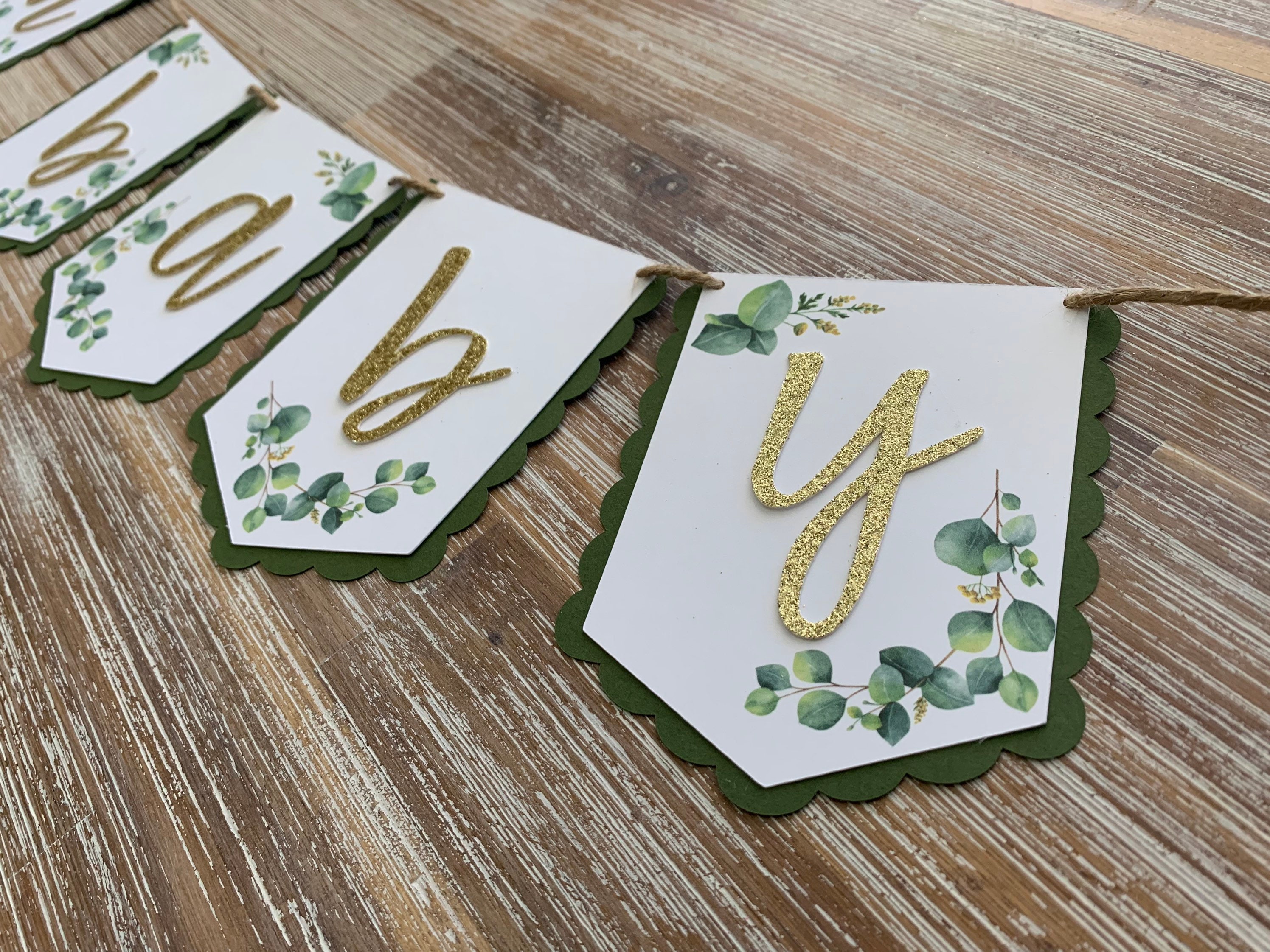 Forest Oh Baby Banner for Baby Shower Sage Green White - Etsy