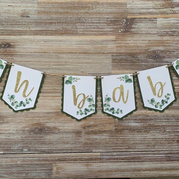 Baby Shower White and Green - Etsy