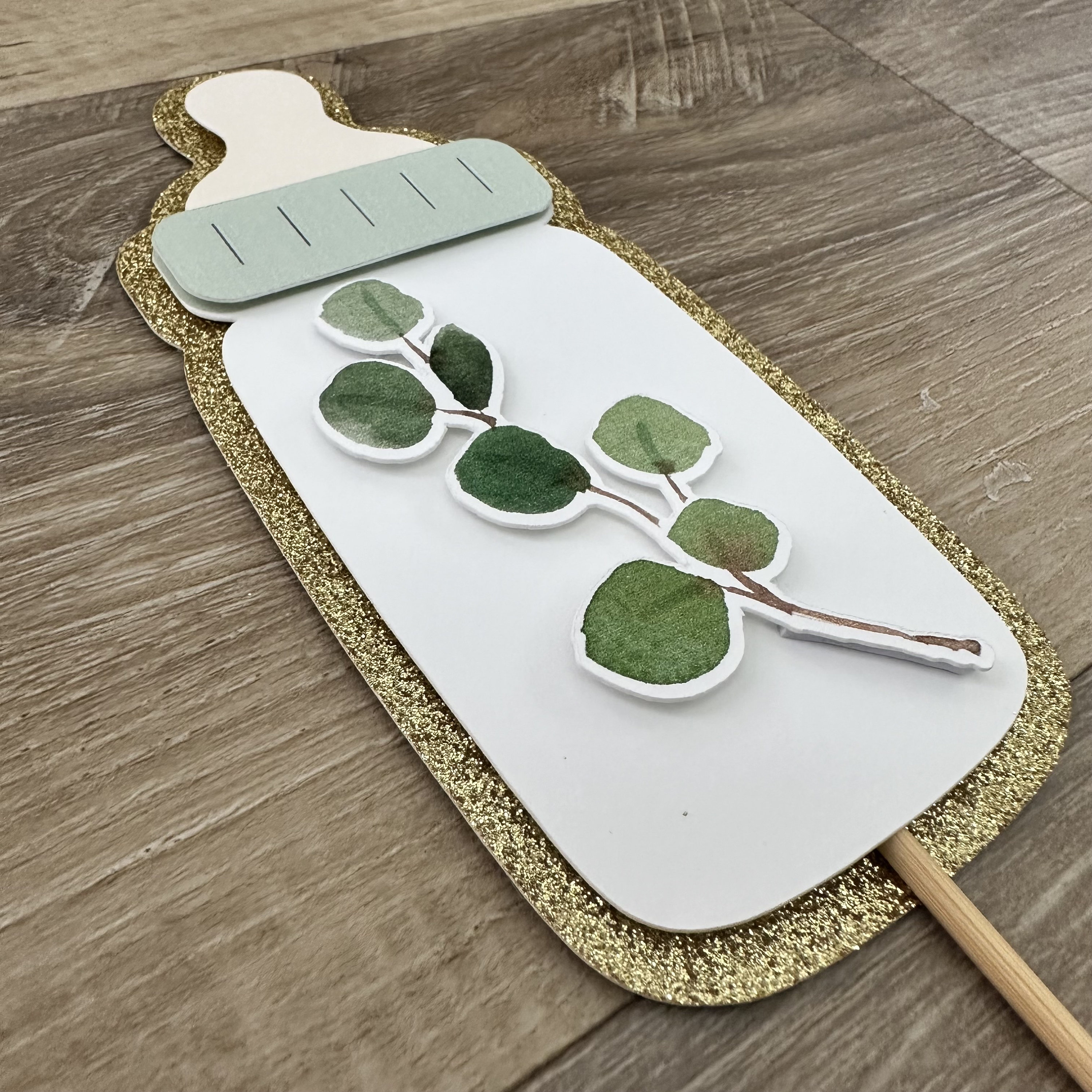Sage Green Baby Shower Party Props - Set of 5 on Sticks - Eucalyptus ...