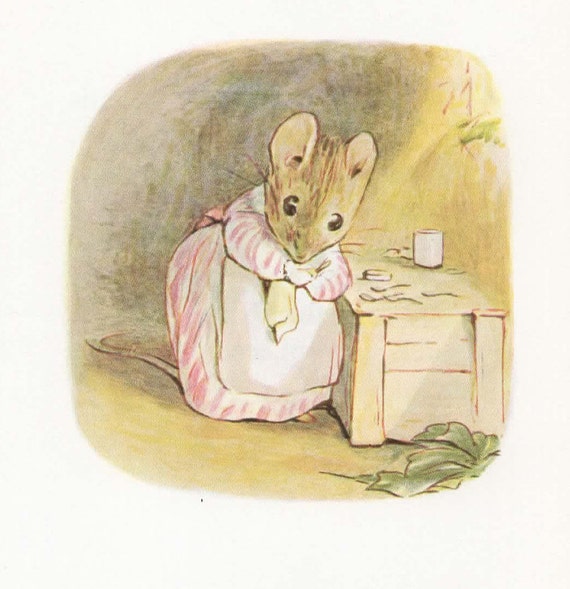 Mrs Tittlemouse Original Vintage Print From 1970's by | Etsy