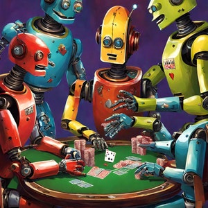 Aliens & Robots Playing Poker , Choose a Picture Then Choose Either a ...