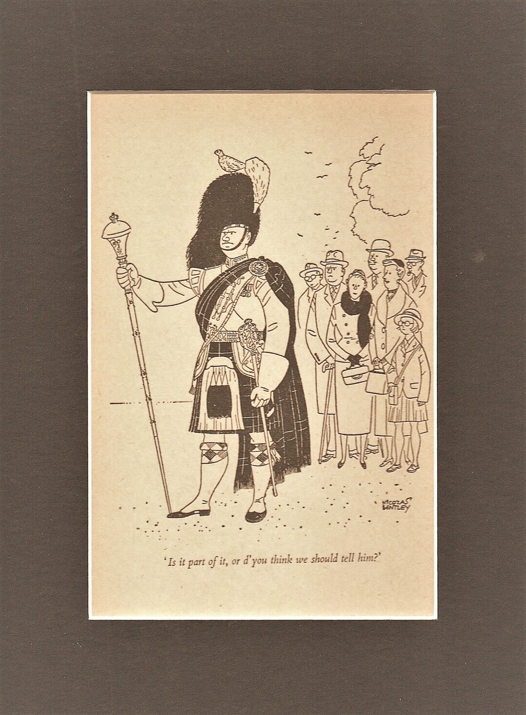 Original Vintage 1957 Nicholas Bentley Caricatures, - Human Cartoons ...