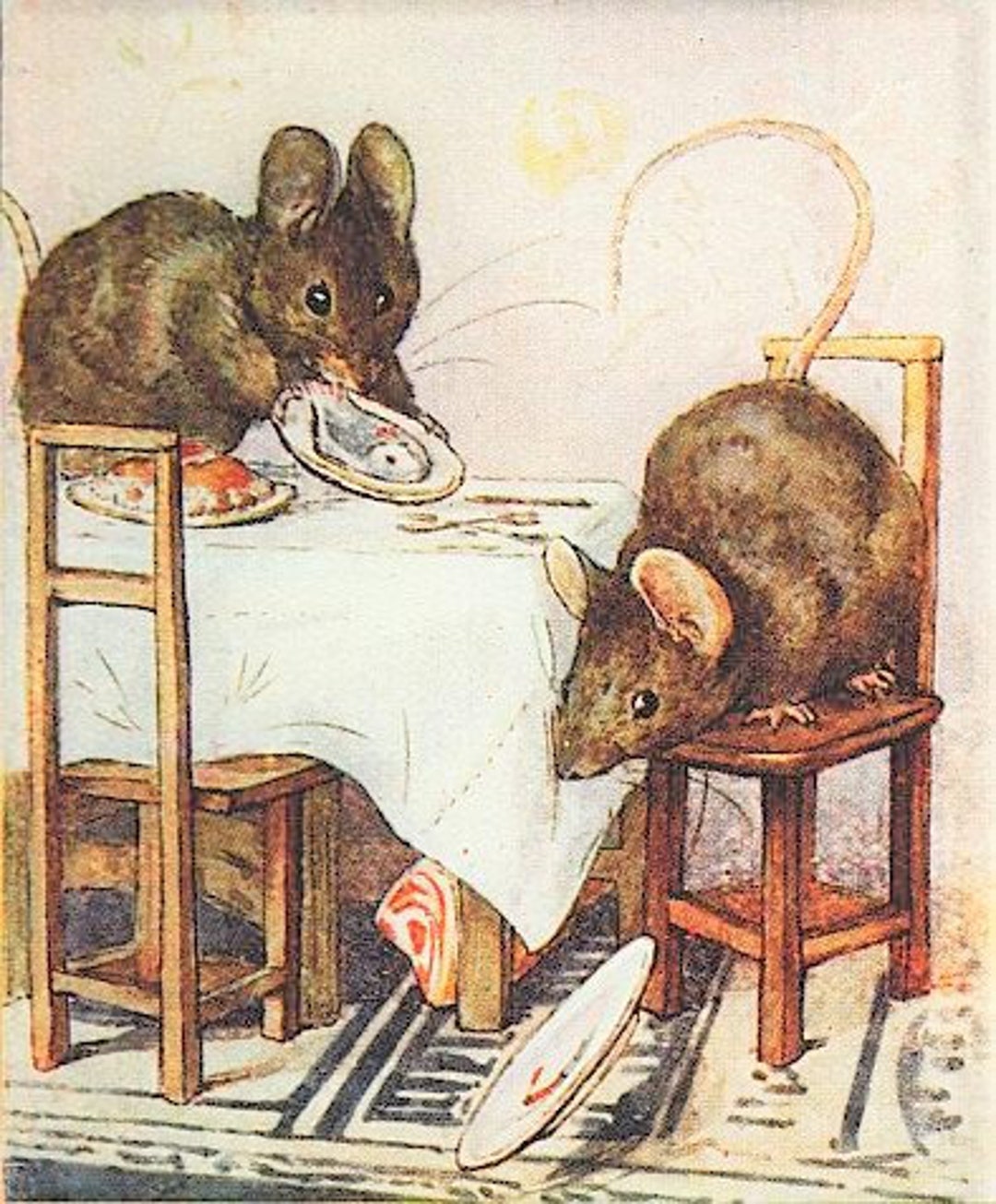 The Tale of Two Bad Mice Original MOUNTED Vintage Print From 1900's- by ...