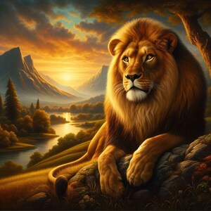 Lion Photoprint,10 Options. Iron on Transfer, Sticker,or Cross Stitch ...