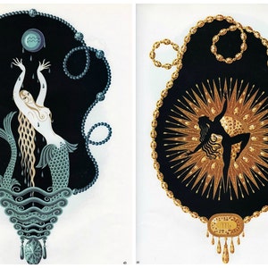 Erte Original Classic Print. 1970's Double Sided Print From PRECIOUS ...