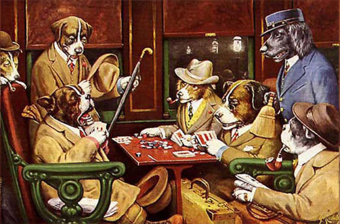 Dogs Playing Poker Series by Cassius Marcellus Coolidge - Choice of 10 ...