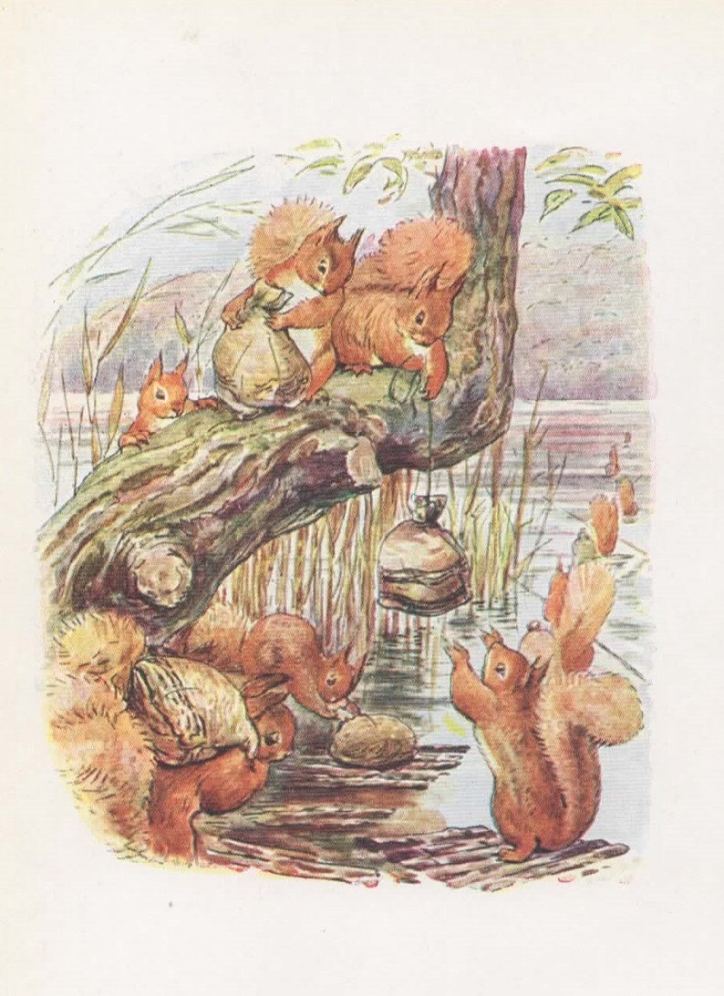SQUIRREL NUTKIN Original Vintage Print From 1970's by - Etsy
