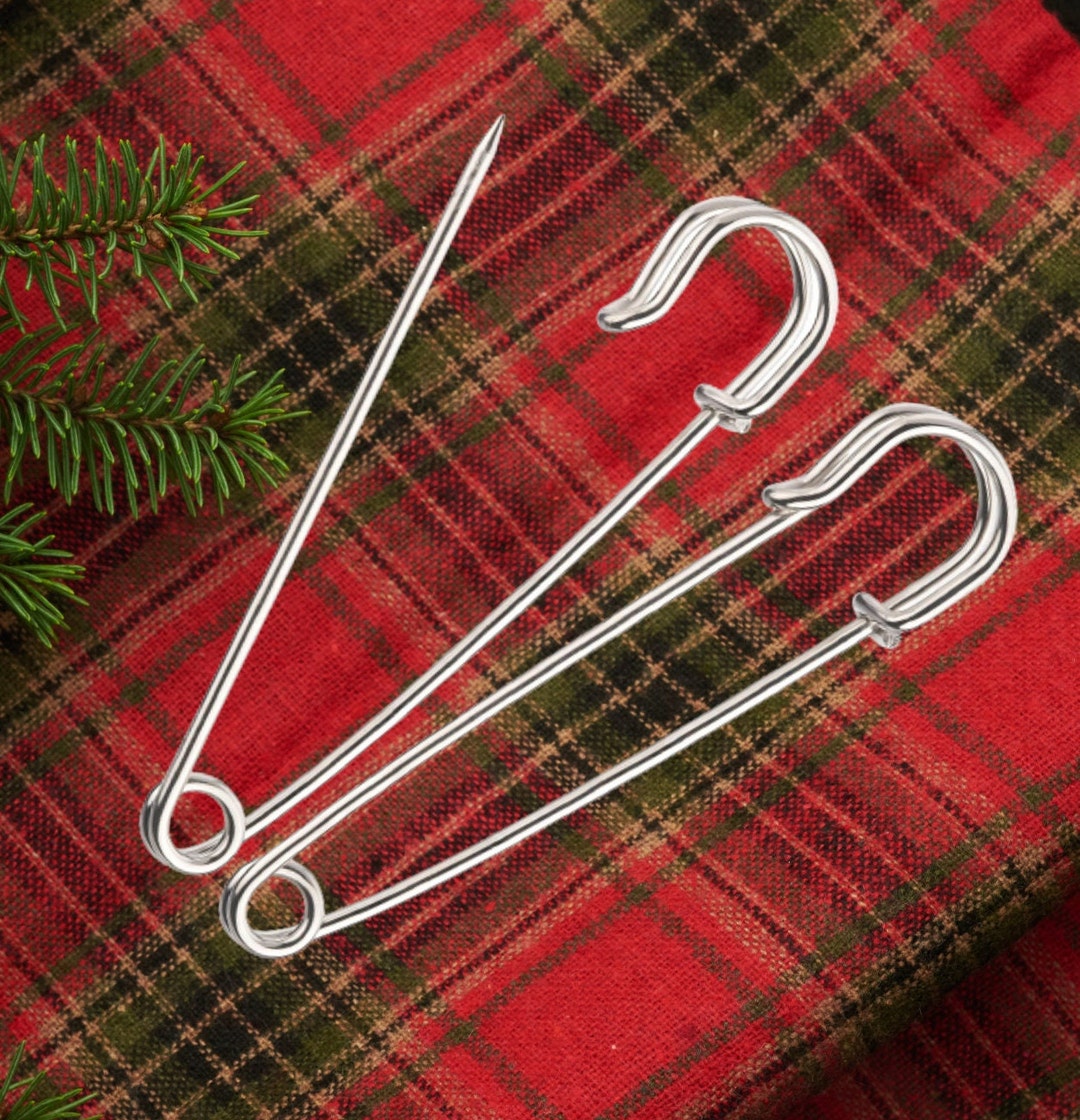 Kilt Pins Metal 70mm/ 3" Silver Color, Celtic Highland Scottish / Irish ...