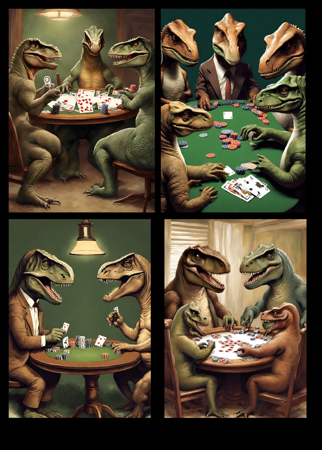 Dinosaurs Playing Poker Choose a Tyrannosaurus Rex Picture Then Choose ...
