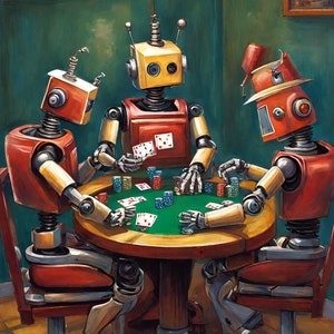 Aliens & Robots Playing Poker , Choose a Picture Then Choose Either a ...