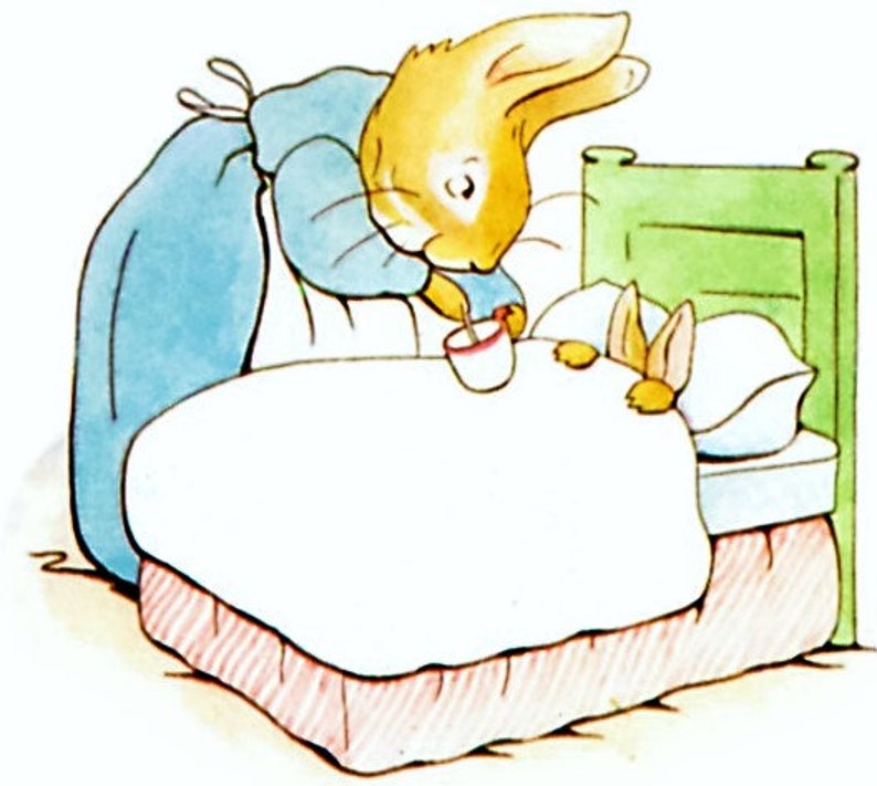 The TALE of PETER RABBIT Original Vintage Print 1910 in Cream Card ...