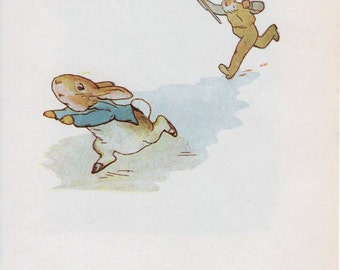 The TALE of PETER RABBIT Original Vintage Print 1900's in | Etsy