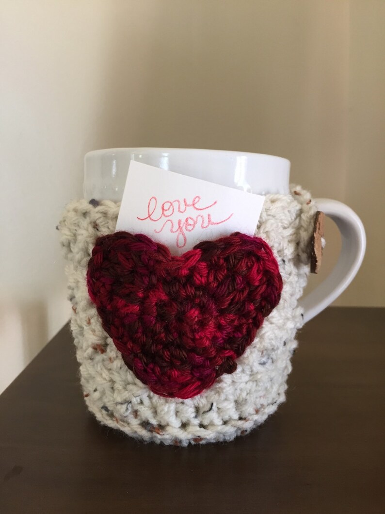 Valentine Heart Pocket Cozy Mug Sweater | Coffee | Tea | Cocoa | Cider ...