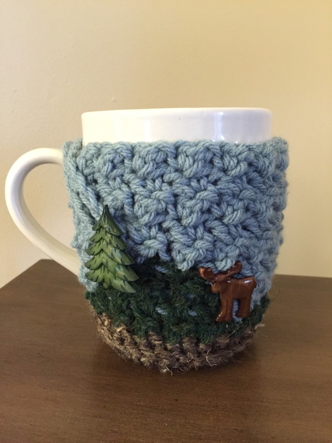 Mountain Moose Cozy Mug Sweater | Coffee | Tea | Cocoa | Cider - Etsy