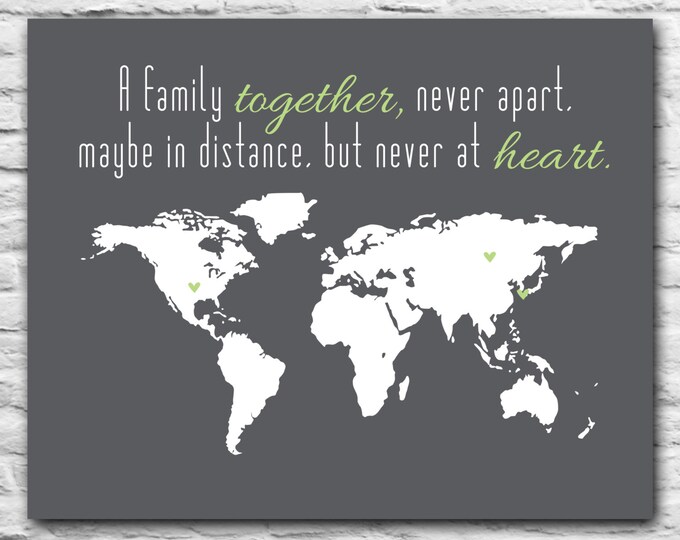 Personalized Family Print Long Distance Family Gift Christmas Present ...