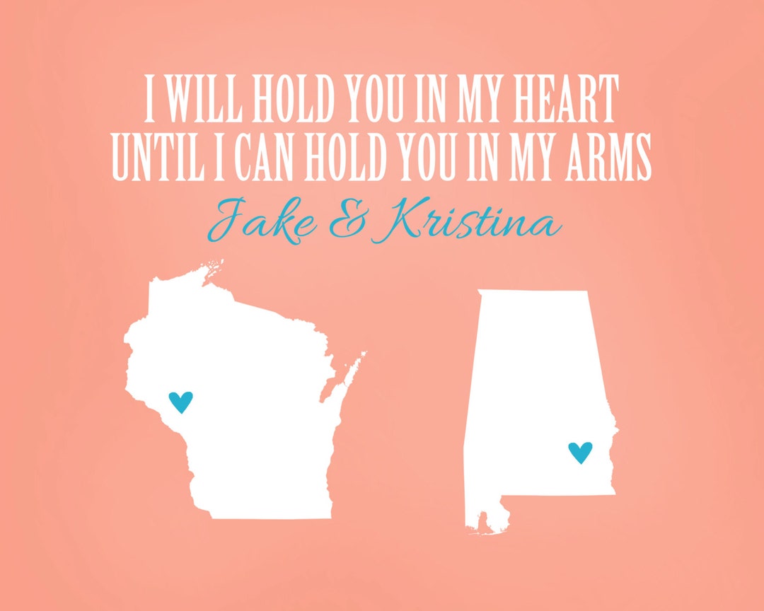 Custom Long Distance Map for Boyfriend Long Distance Love - Etsy