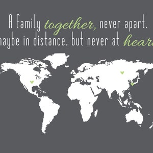 Personalized Family Print Long Distance Family Gift Print - Etsy