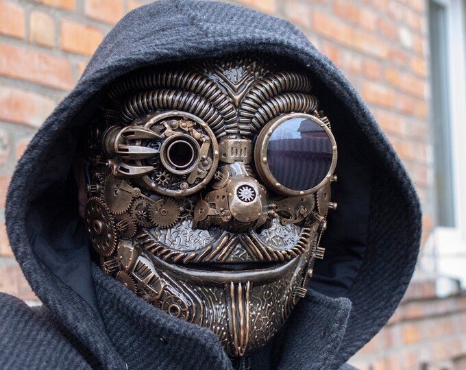 Anonymous Mask Steampunk Techno Phantom Masquerade Mask | Etsy