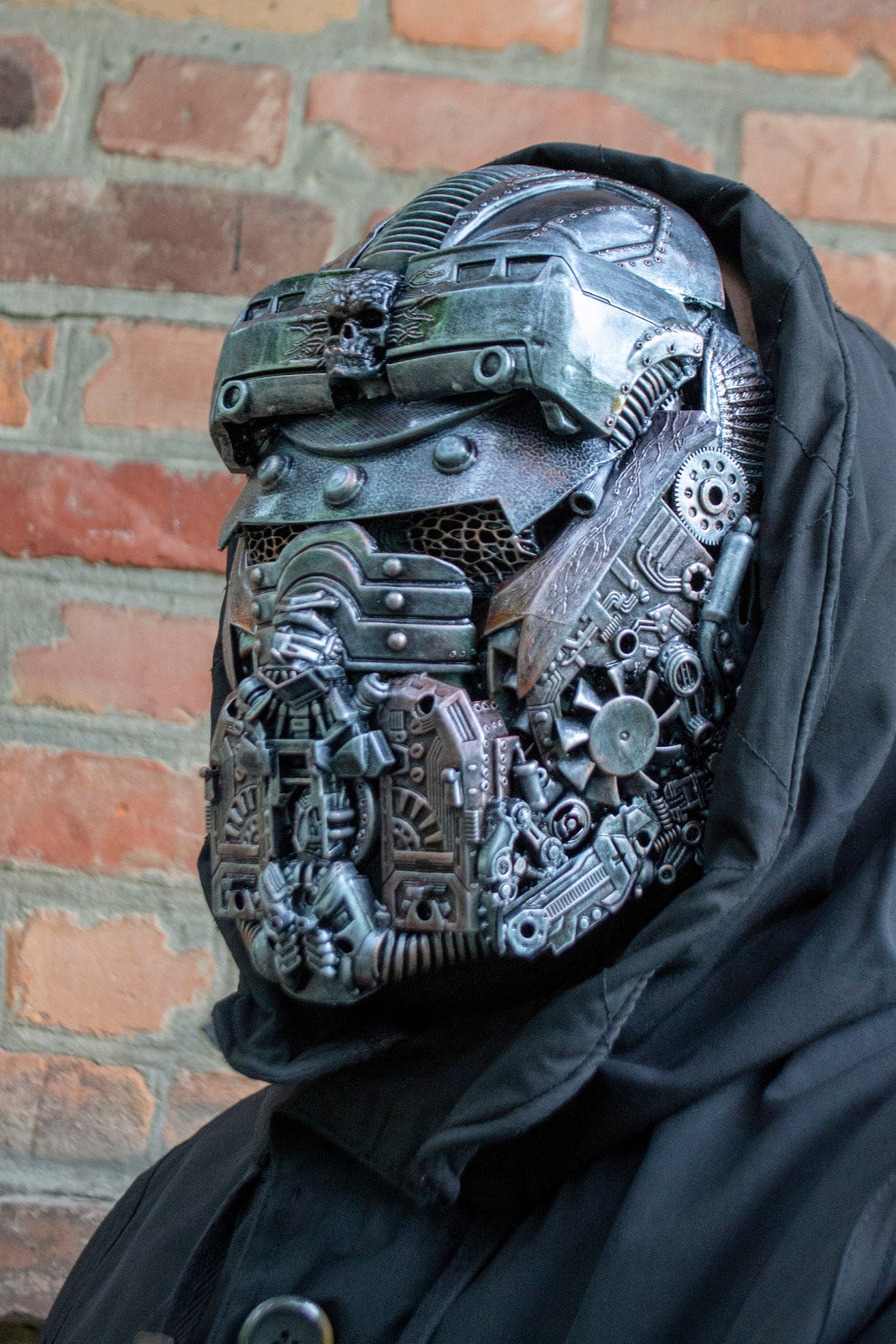 Steampunk face mask Techno phantom post apocalypse masquerade | Etsy