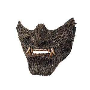 Scary Half Face Demon Mask Oni - Etsy