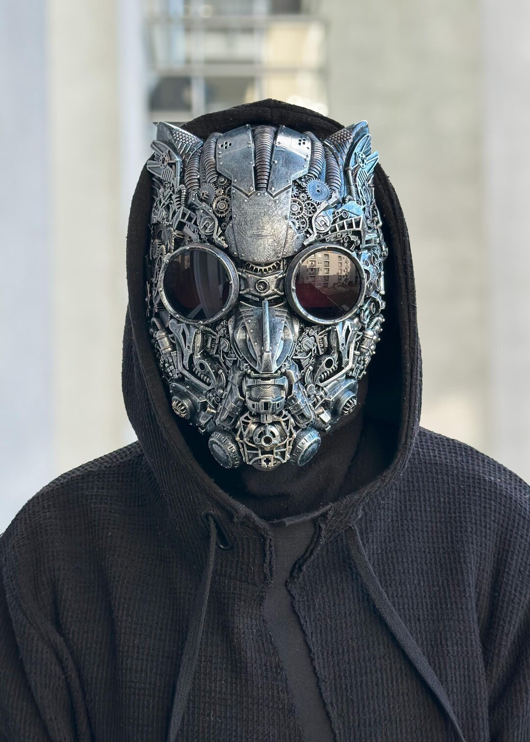 Steampunk Face Mask Techno Phantom Post Apocalypse Masquerade Mask - Etsy