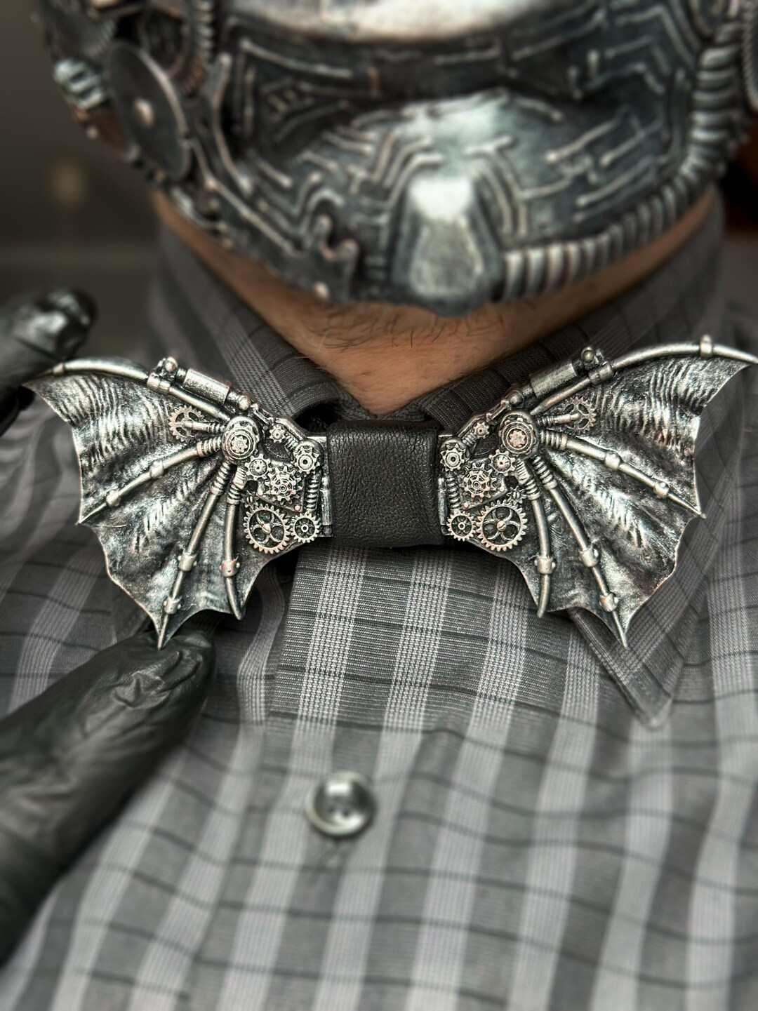 Steampunk Winged Bow Tie – Mechanical Bat / Dragon Wings, Handmade ...