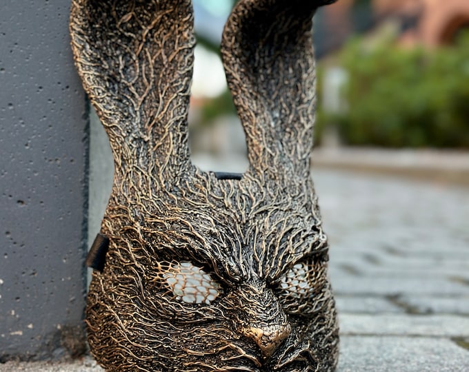 Scary Halloween Bunny Mask | Rabbit Mask - Etsy