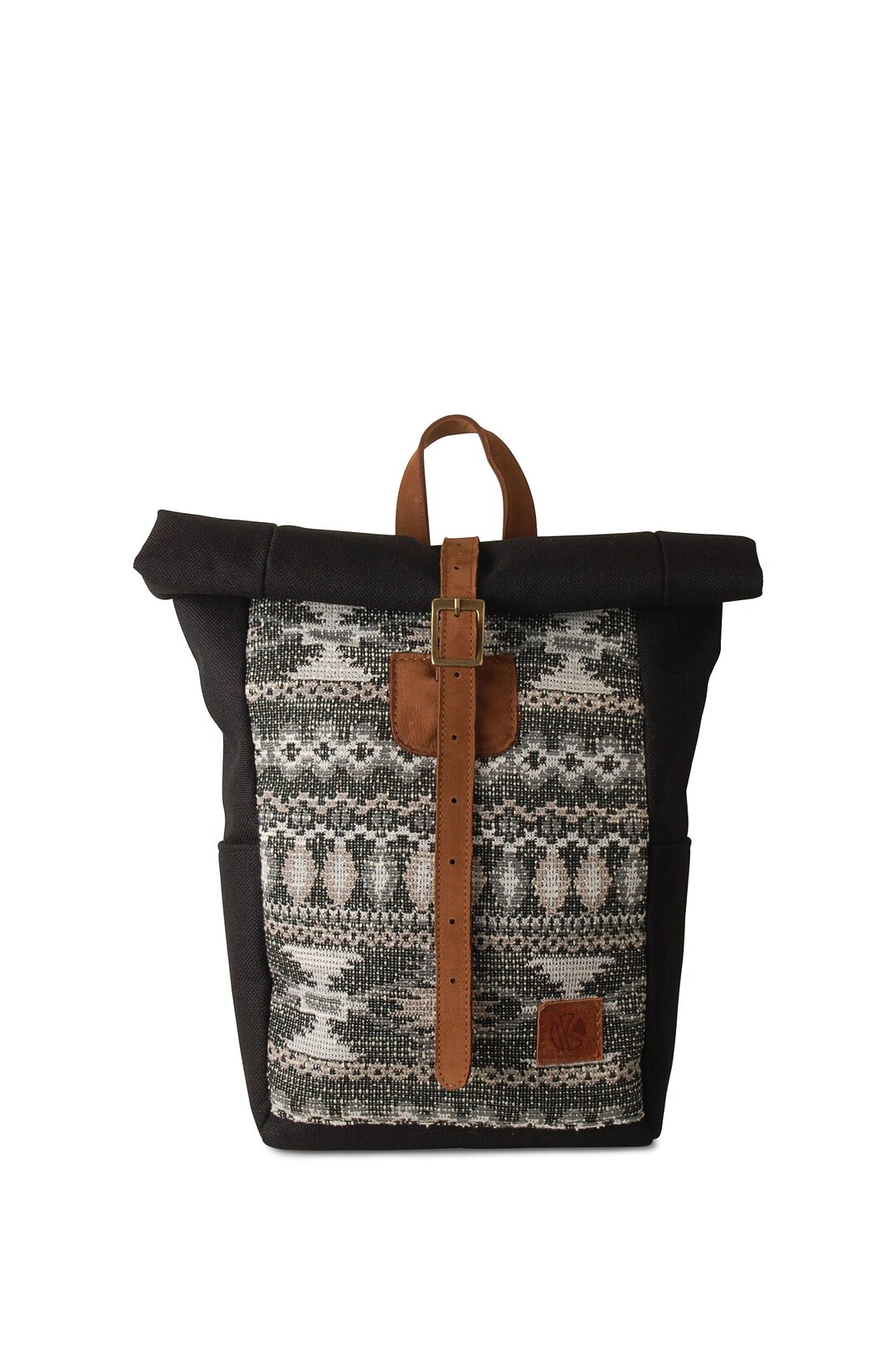 Canvas Backpack / Small/ Roll Top Backpack / Kilim Backpack / Ethnic ...
