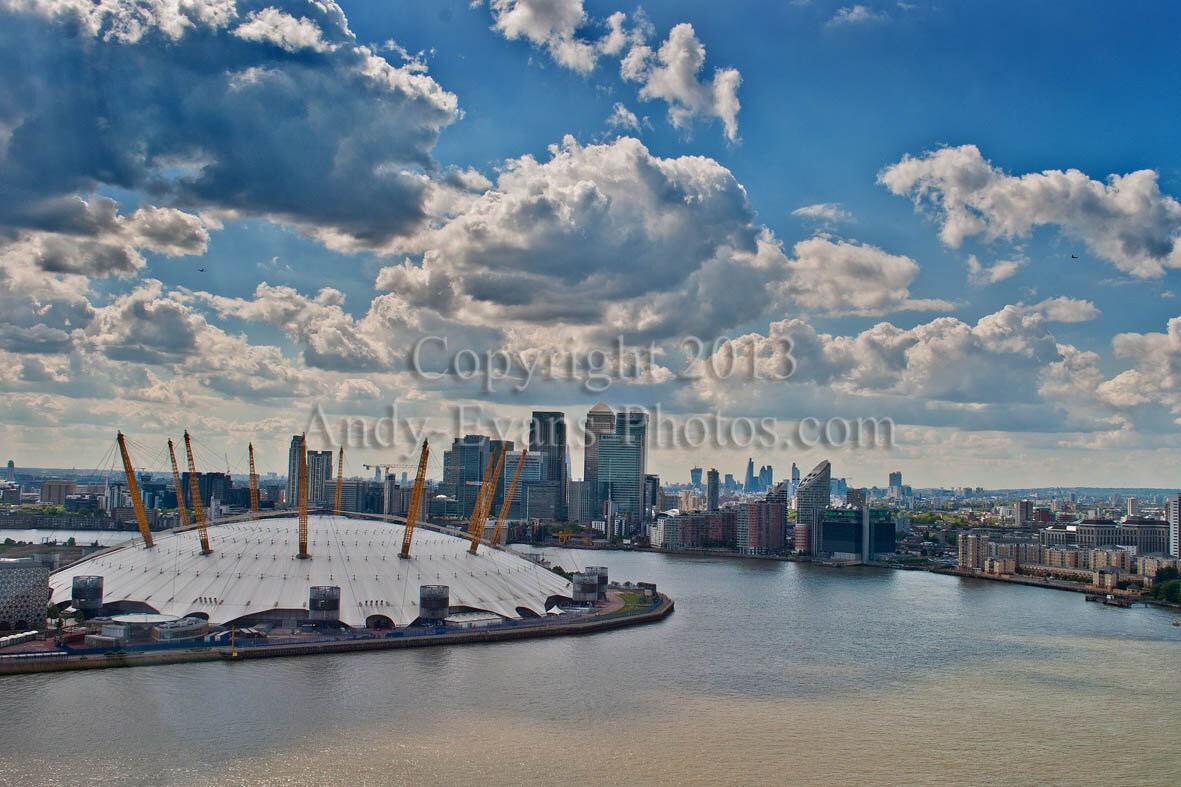 O2 Arena Canary Wharf River Thames London Docklands Skyline - Etsy