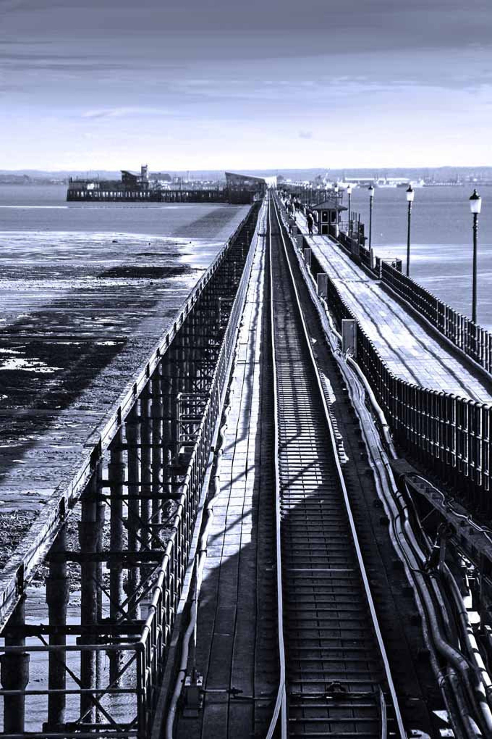 Southend on Sea Pier Essex England UK Portrait Photograph B/w Picture ...