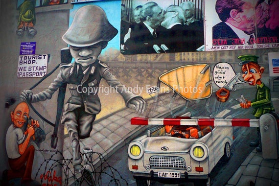 Berlin Wall Artwork Street Art Mural Graffiti Friedrichshain | Etsy